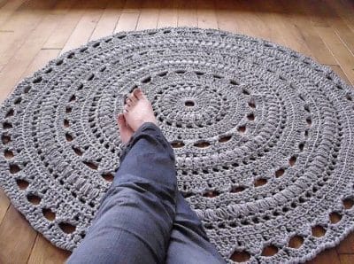 Diseños Alfombras Tejidas A Crochet En 2 Hileras