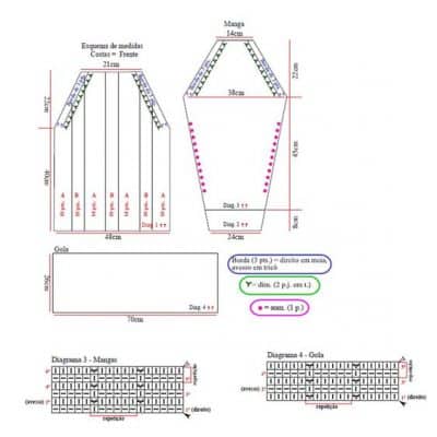 Tejiendo 1 Manga Ranglan Dos Agujas Para Pullover